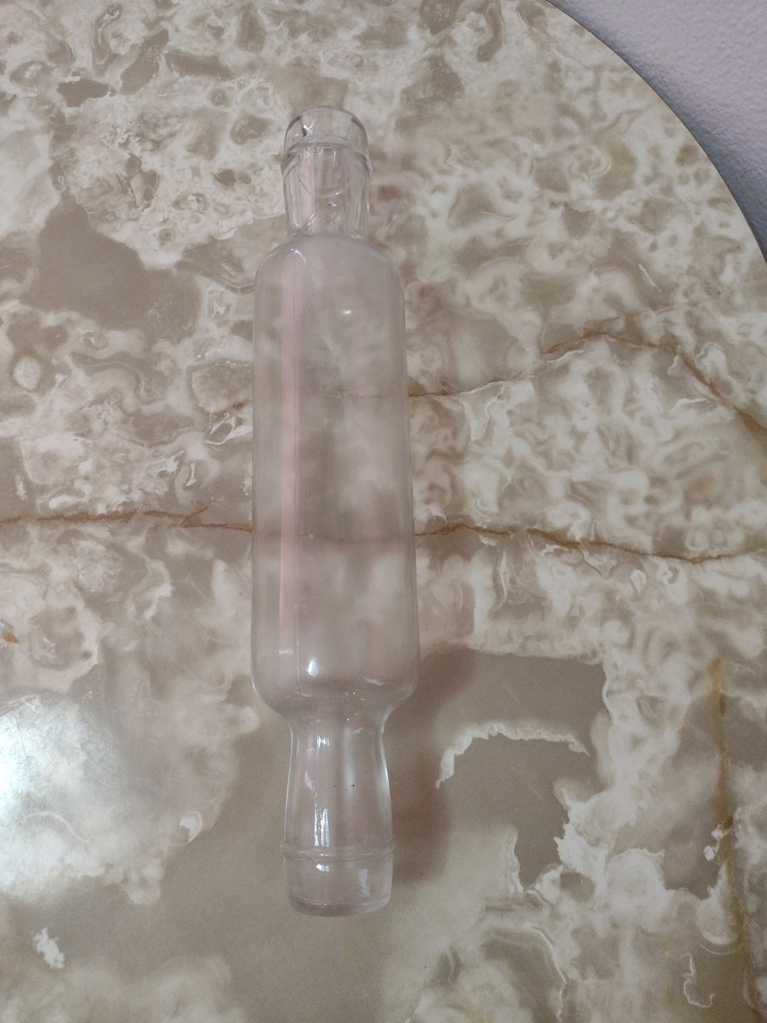 Antique Glass Rolling Pin With Hole on One Side - Etsy