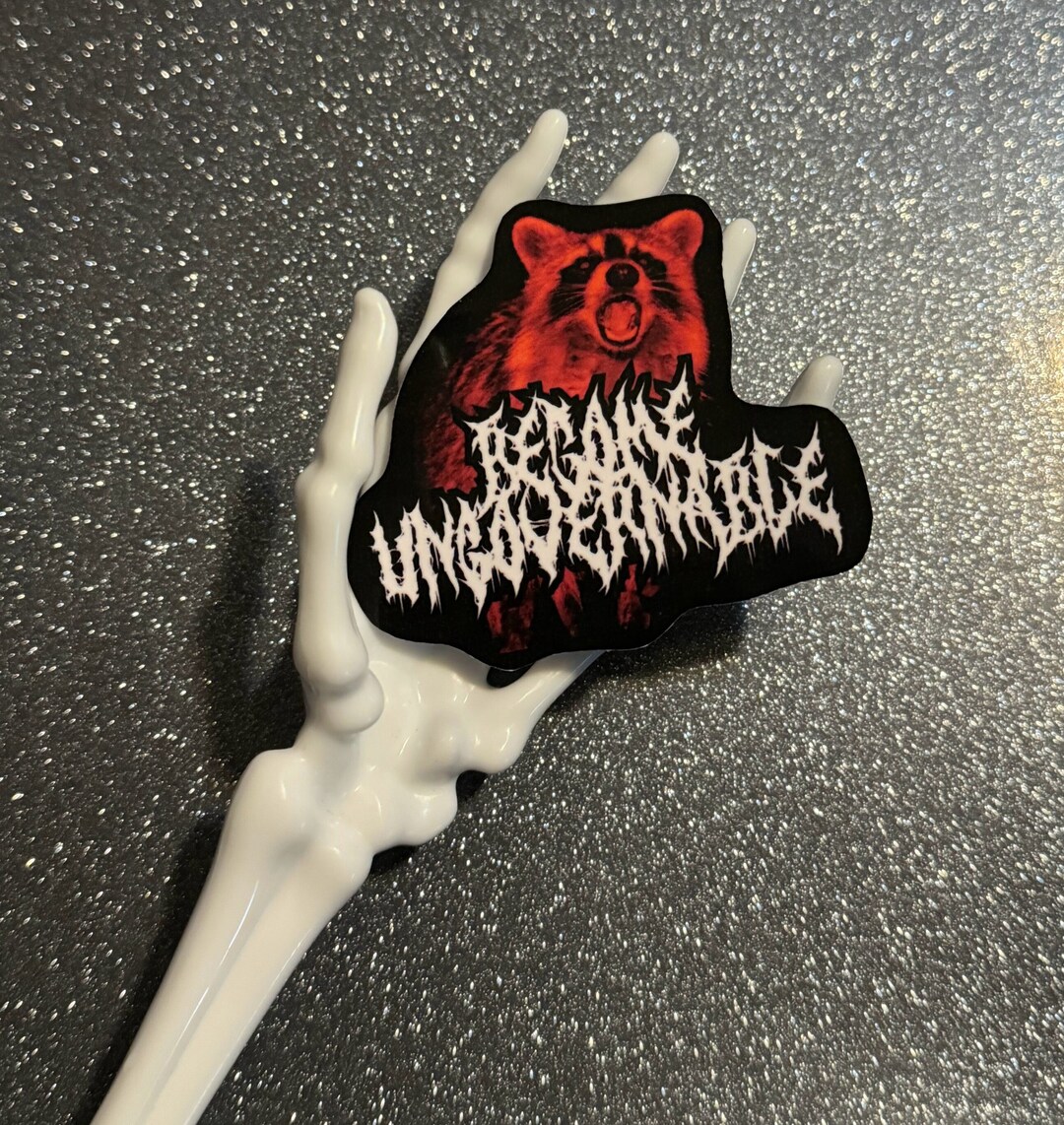 Become Ungovernable Metal Raccoon Sticker - Etsy