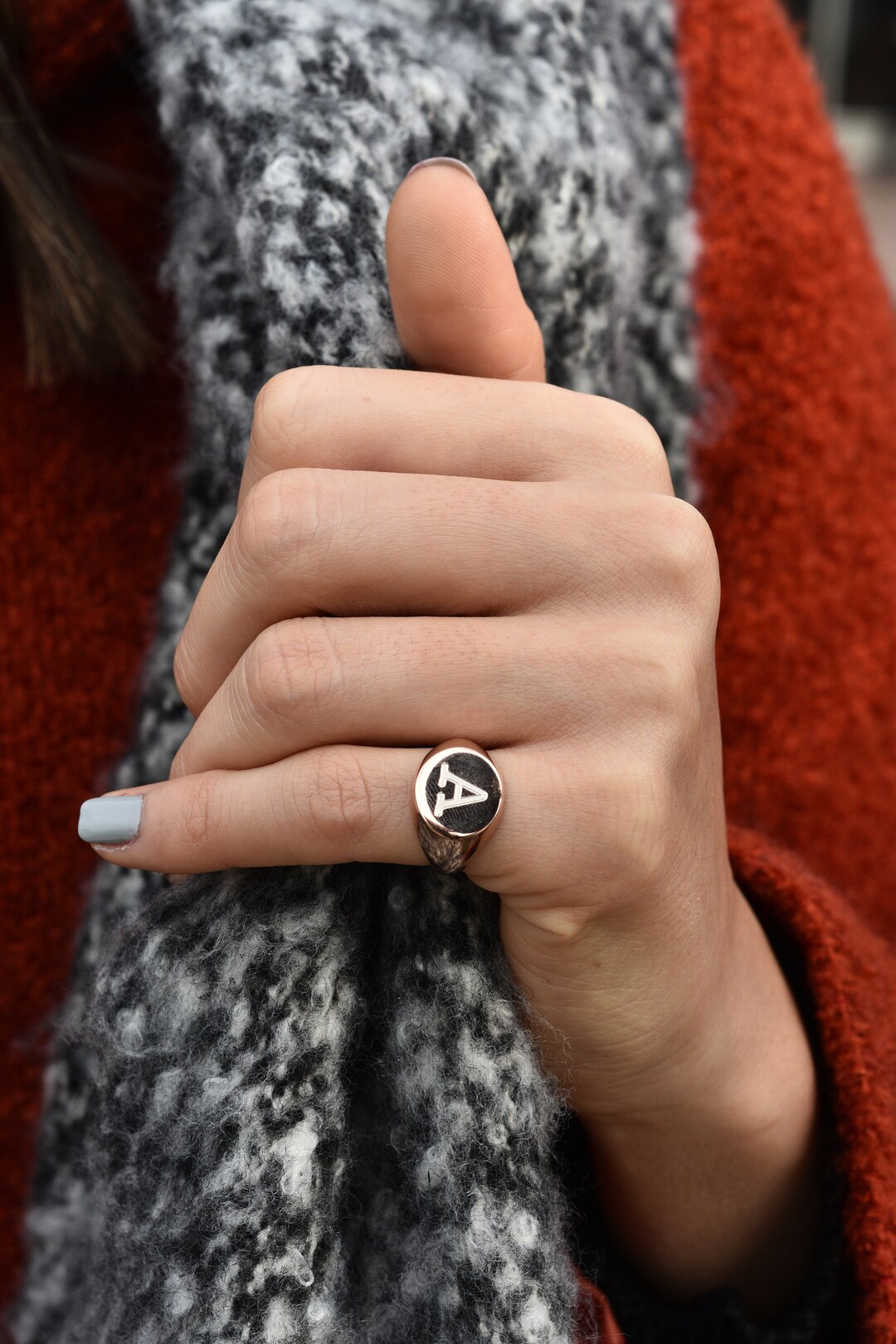 Signet Ring, Engravable Signet Ring, Personalized Signet Ring, Initial ...