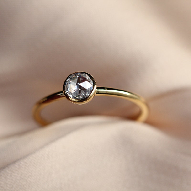 Tiny Engagement Ring - Etsy
