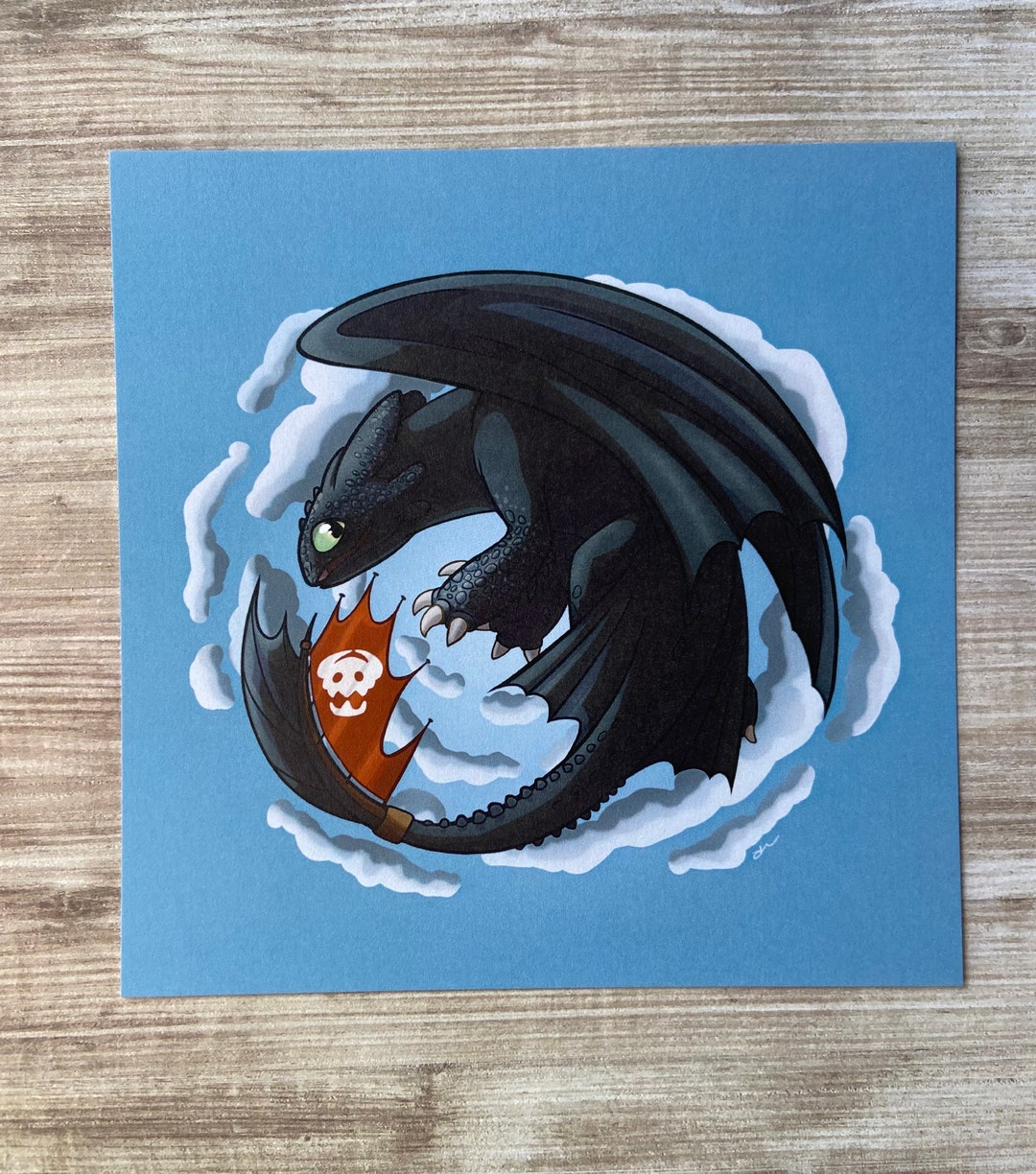 Toothless Httyd Mini Print - Etsy