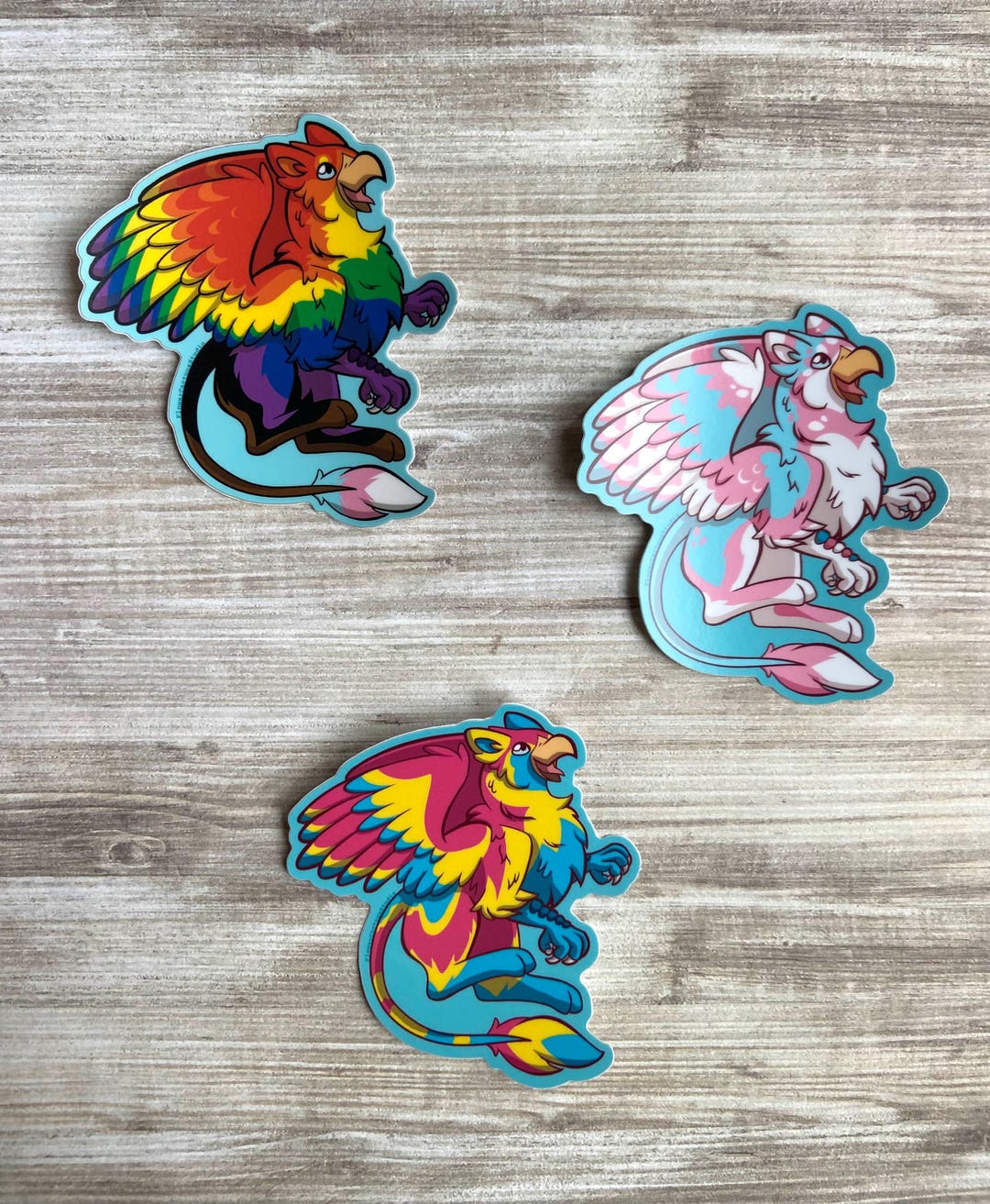 Pride Griffin Sticker: Mythical Monster LGBT Matte Sticker (3 Inch) - Etsy