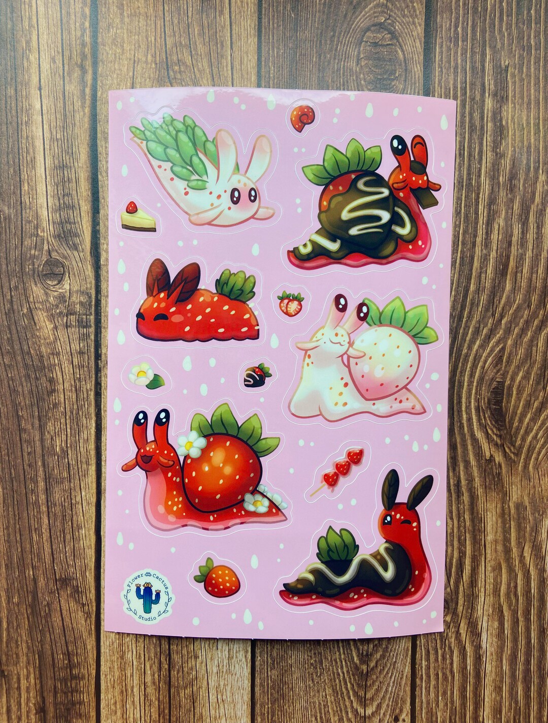 Sticker Sheet: Strawberry Snails and Sea Slugs - Etsy