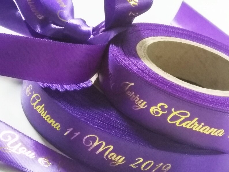 Wedding Personalised Ribbon Wedding ribbon 15mm Ribbon. | Etsy