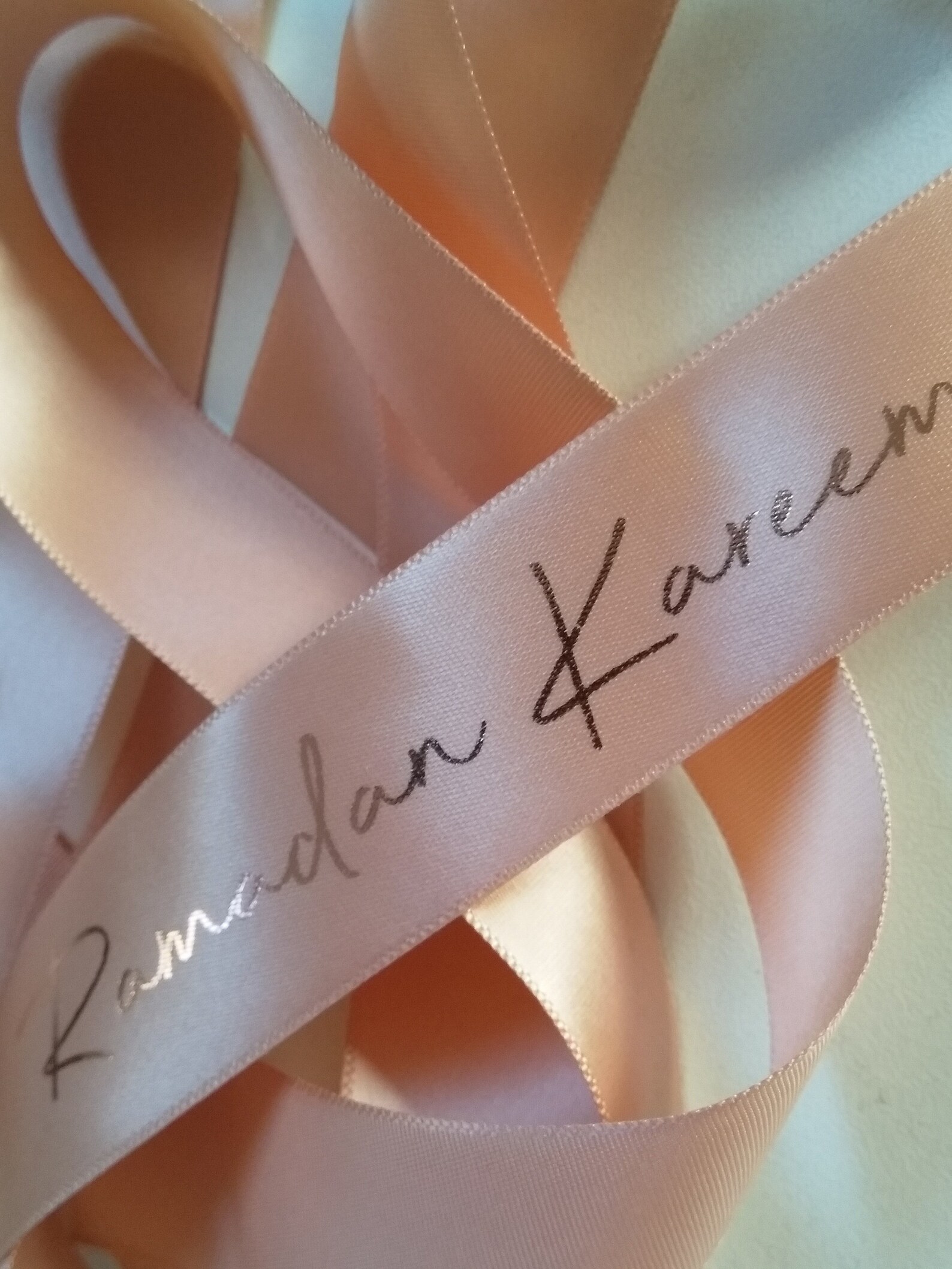 Ramadan Mubarak Ribbon 25mm - Ramadan Ribbon - Printed Ribbon - Ramadan ...