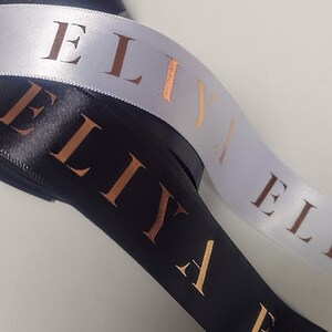Personalised Ribbon, Customised Ribbon, 38mm Satin Ribbon, Printed ...