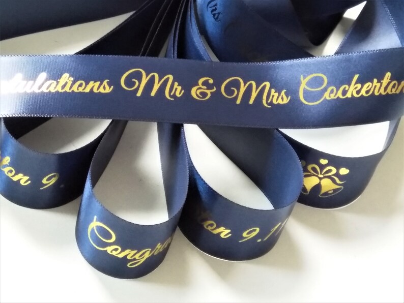 Personalised ribbon Customised ribbon 38mm satin ribbon | Etsy