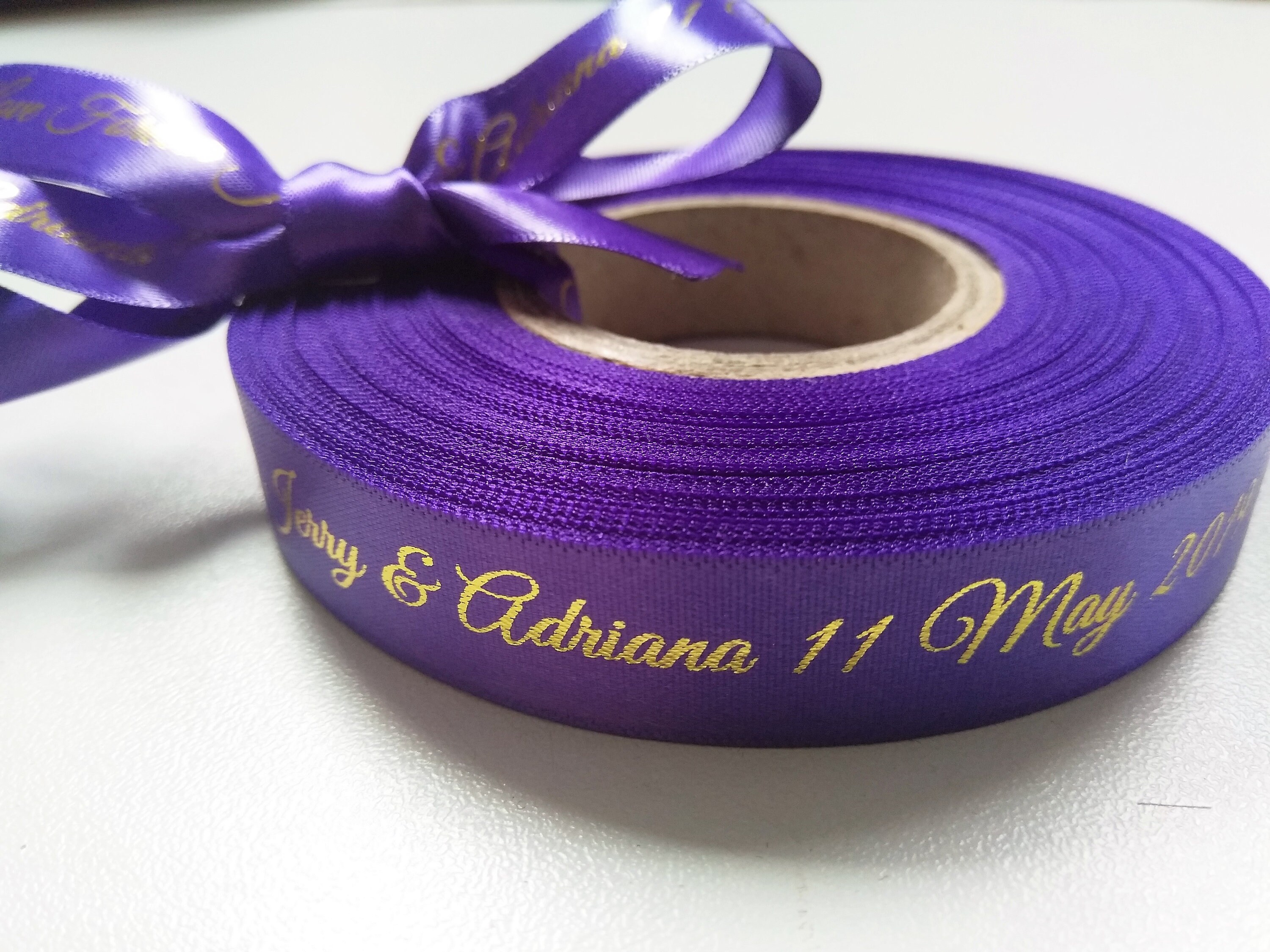 Wedding Personalised Ribbon Wedding ribbon 25mm Ribbon. | Etsy