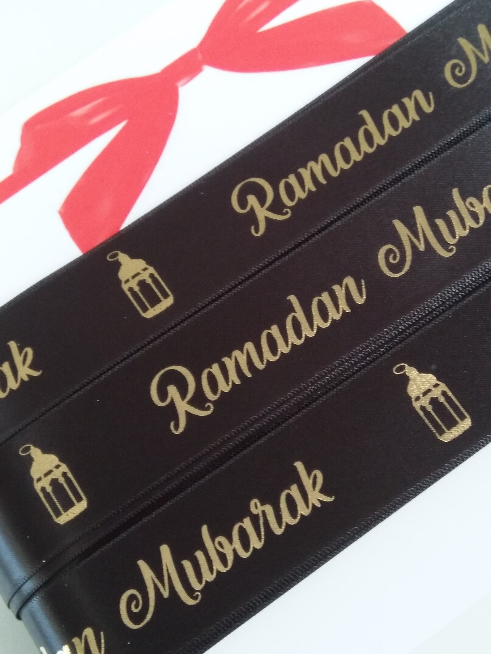 Ramadan Mubarak Ribbon 25mm Ramadan Ribbon Printed Ribbon - Etsy UK