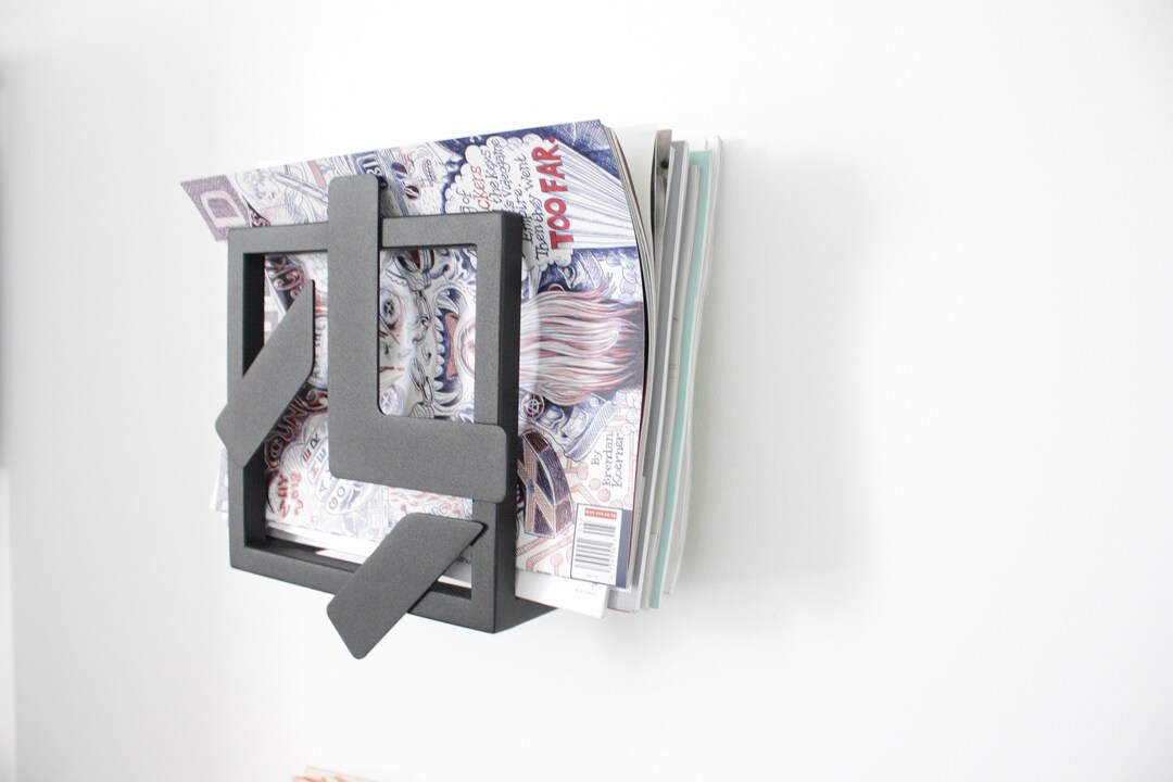 Magazine & Newspaper Holder, Metal Magazine Rack, Black Newspaper Rack ...