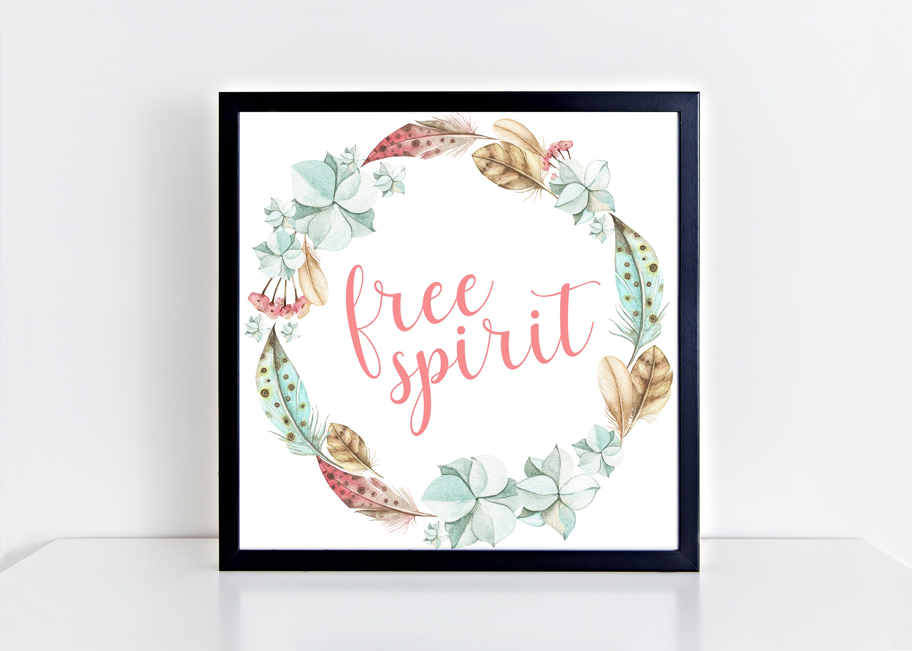 Free Spirit - Printable, Instant Download, Digital, Wall Art, Quote ...