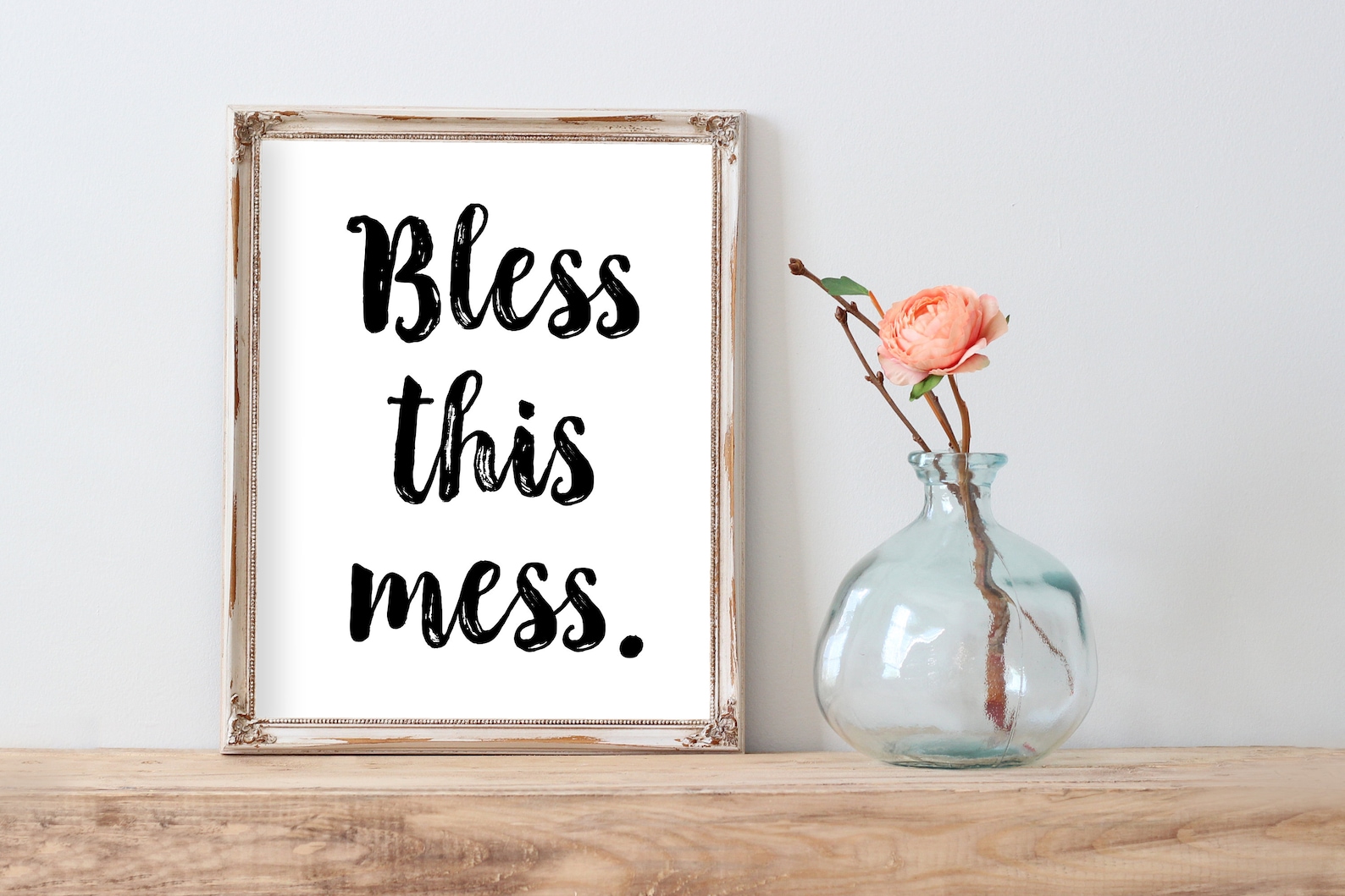 Bless This Mess Printable, Instant Download, Digital, Wall Art, Quote ...