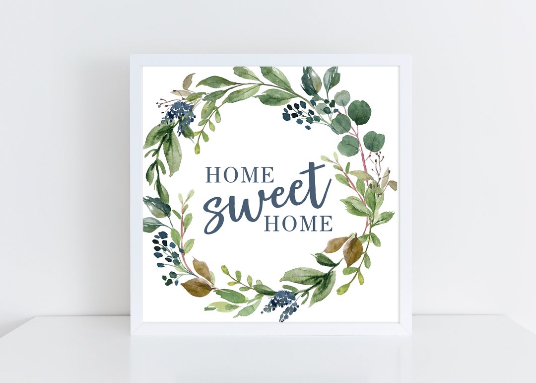 Home Sweet Home - Printable, Instant Download, Digital, Wall Art, Quote ...