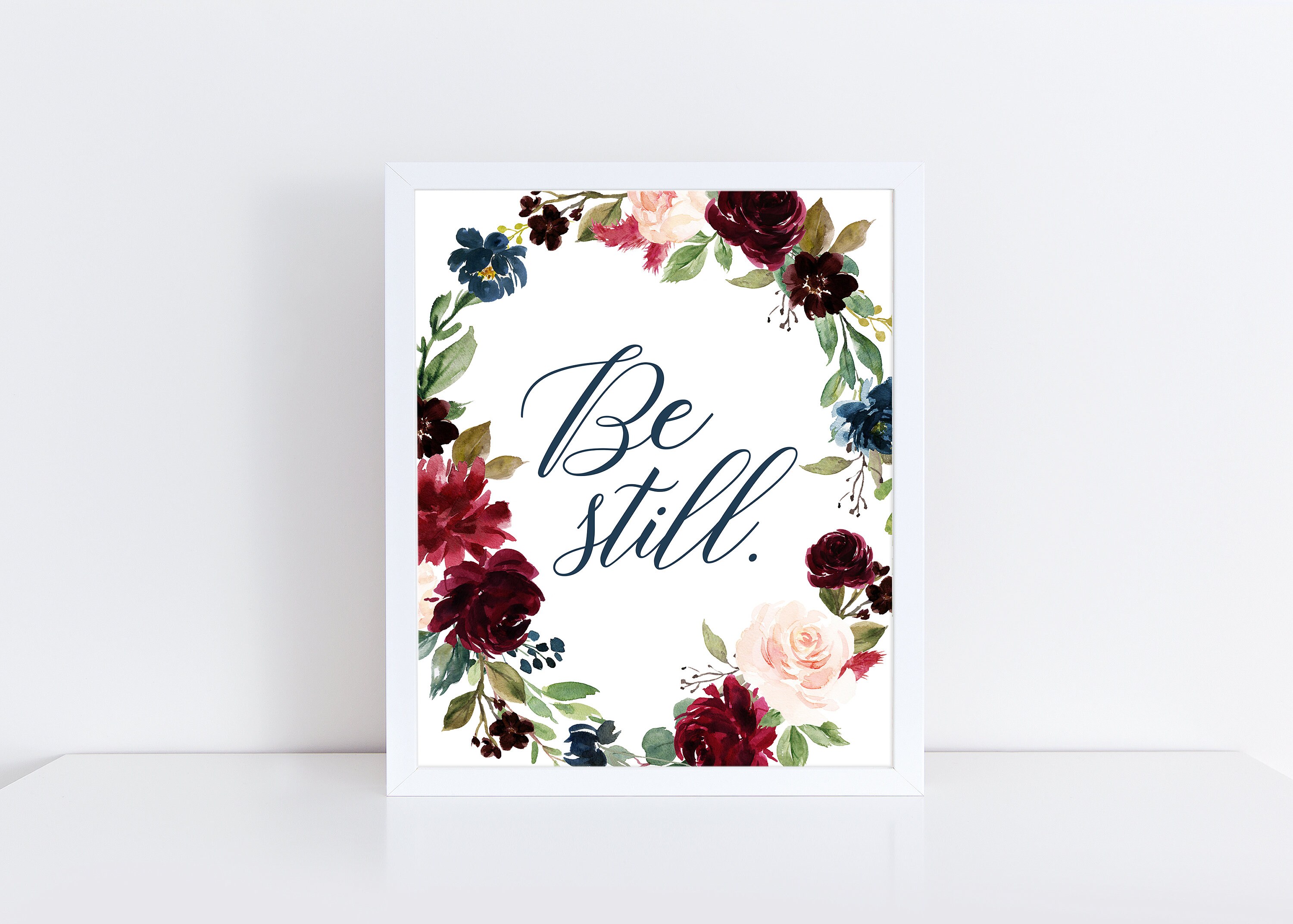 Be Still Printable, Instant Download, Digital, Wall Art, Quote, Home ...