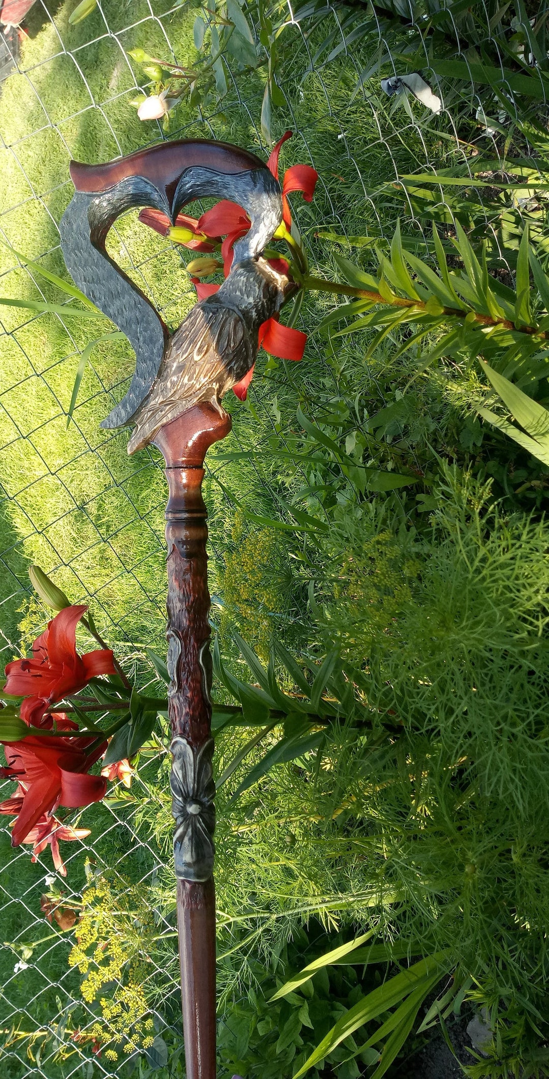 Raven Walking Cane Raven Black Walking Stick Owl Walking Cane Men Owl ...