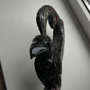 Raven Walking Sticks Wood Walking Cane Raven Walking Stick Corbie ...