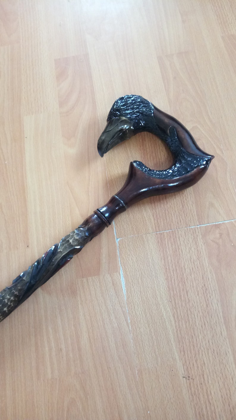 Raven Walking Cane Raven Black Walking Stick Raven Walking - Etsy