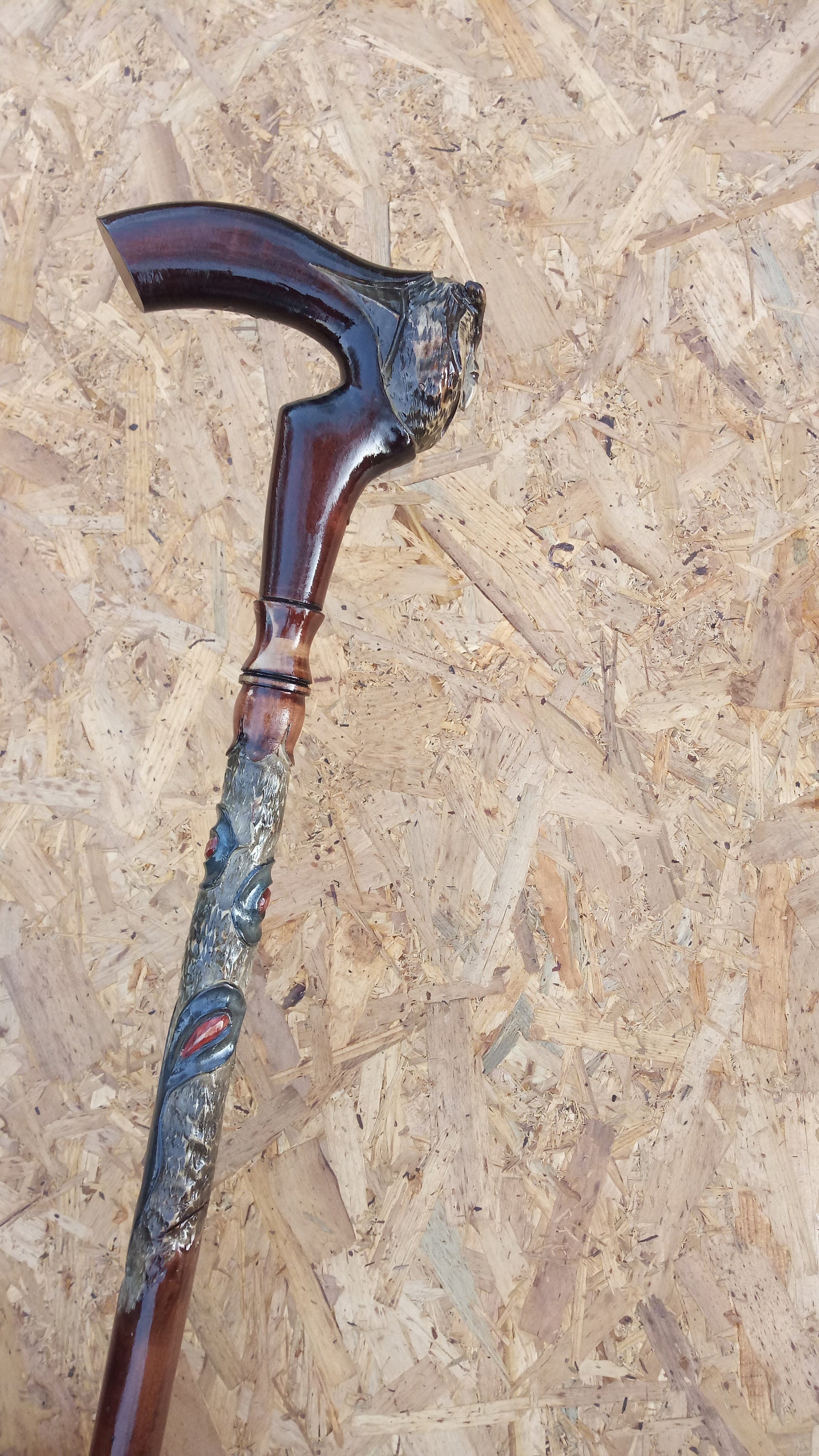 Owl Walking Sticks Wood Walking Cane Raven Walking Stick Owl - Etsy Canada