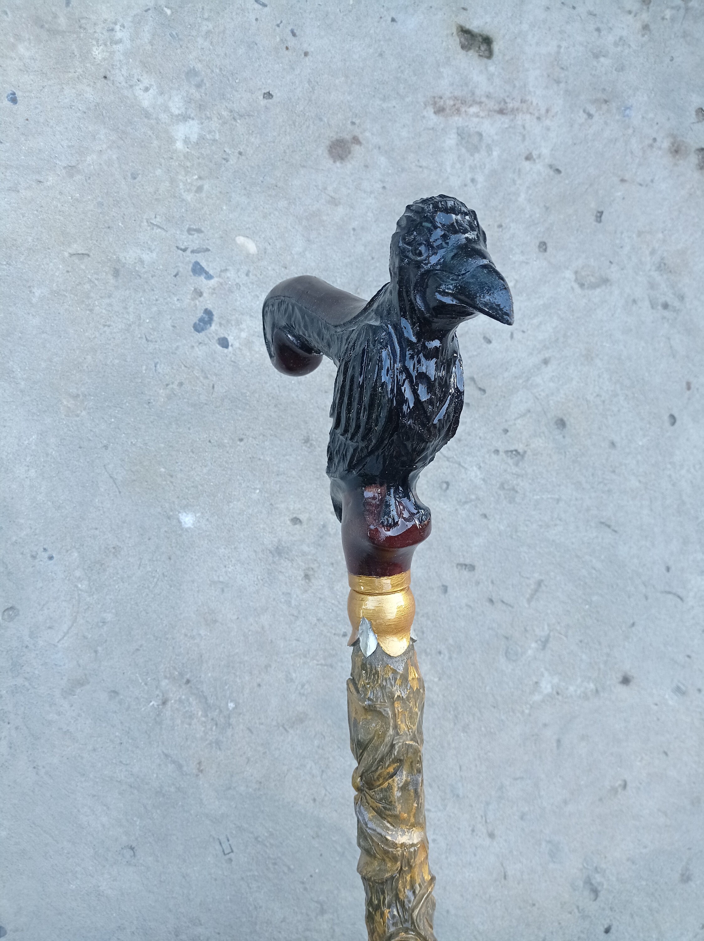 Raven Walking Cane Raven Black Walking Stick Raven Walking | Etsy