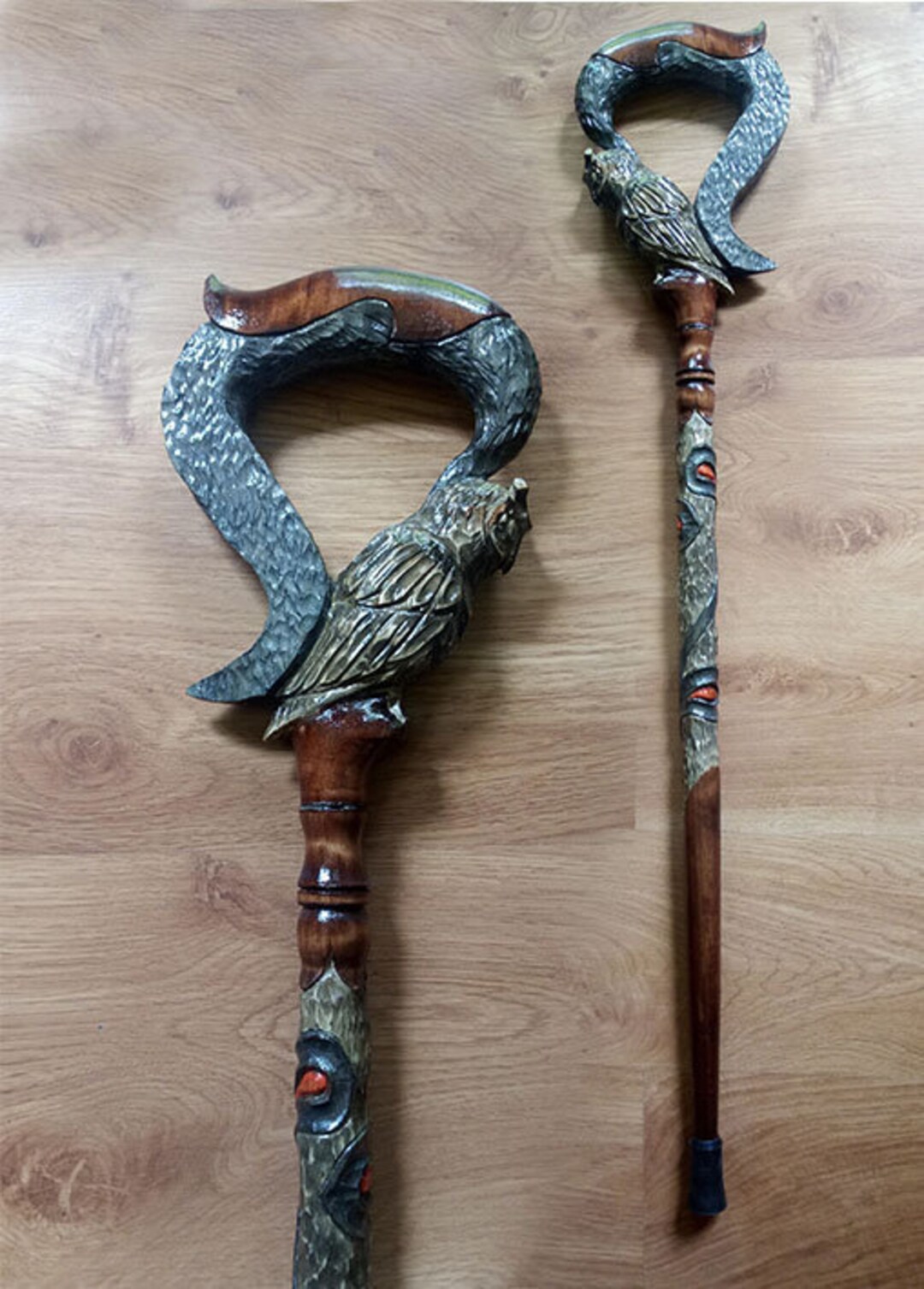 Raven Walking Cane Raven Black Walking Stick Owl Walking Cane Men Owl ...