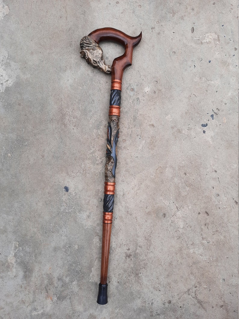 Hand Carved Walking Sticks Walking Sticks for Hiking Unique | Etsy