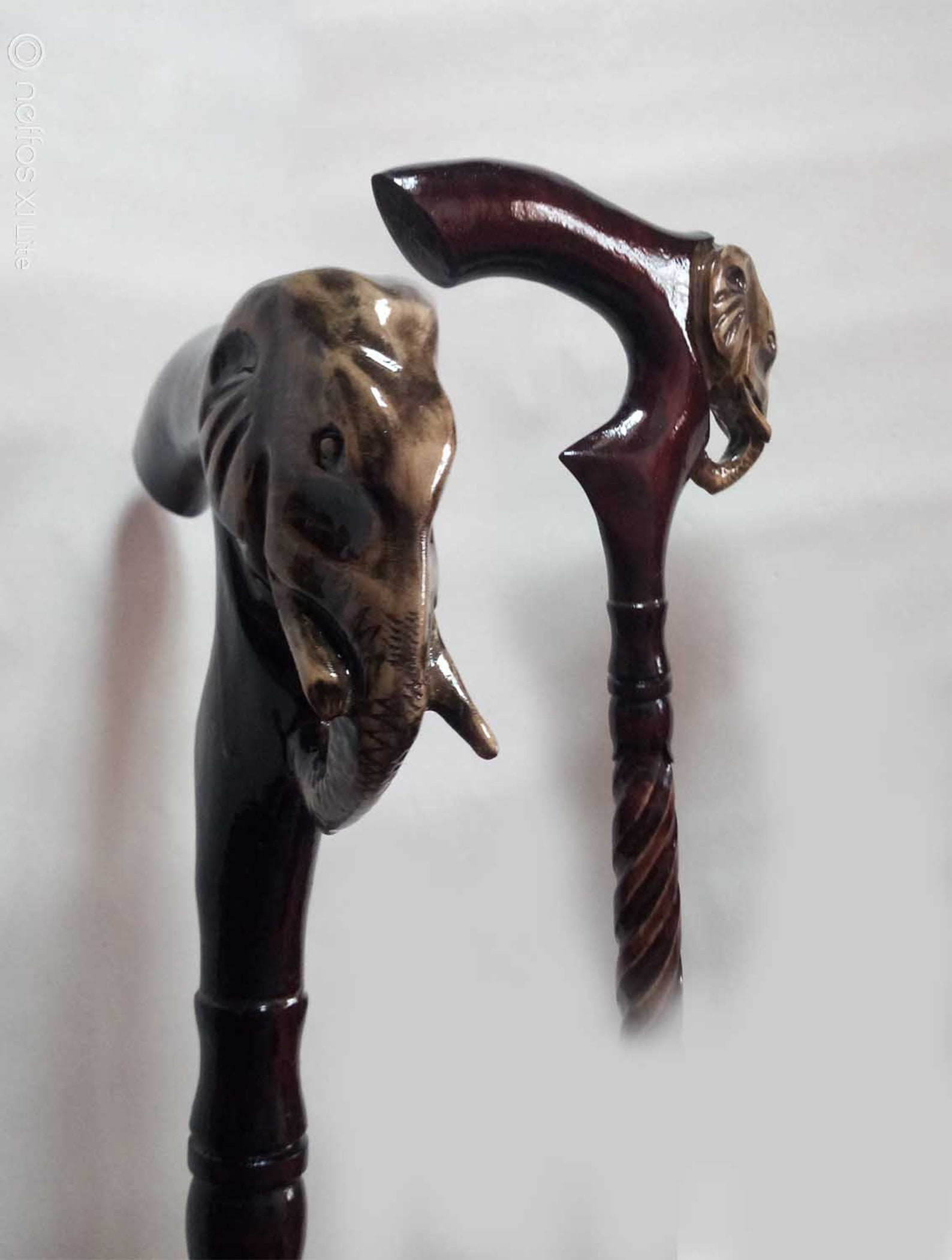 Elephant Walking Cane Hand Carved Handle and Staff Hiking - Etsy Australia
