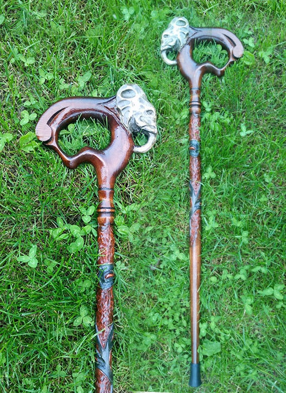 Elephant Walking Cane Style Wooden Stick Hand Carved Handle - Etsy