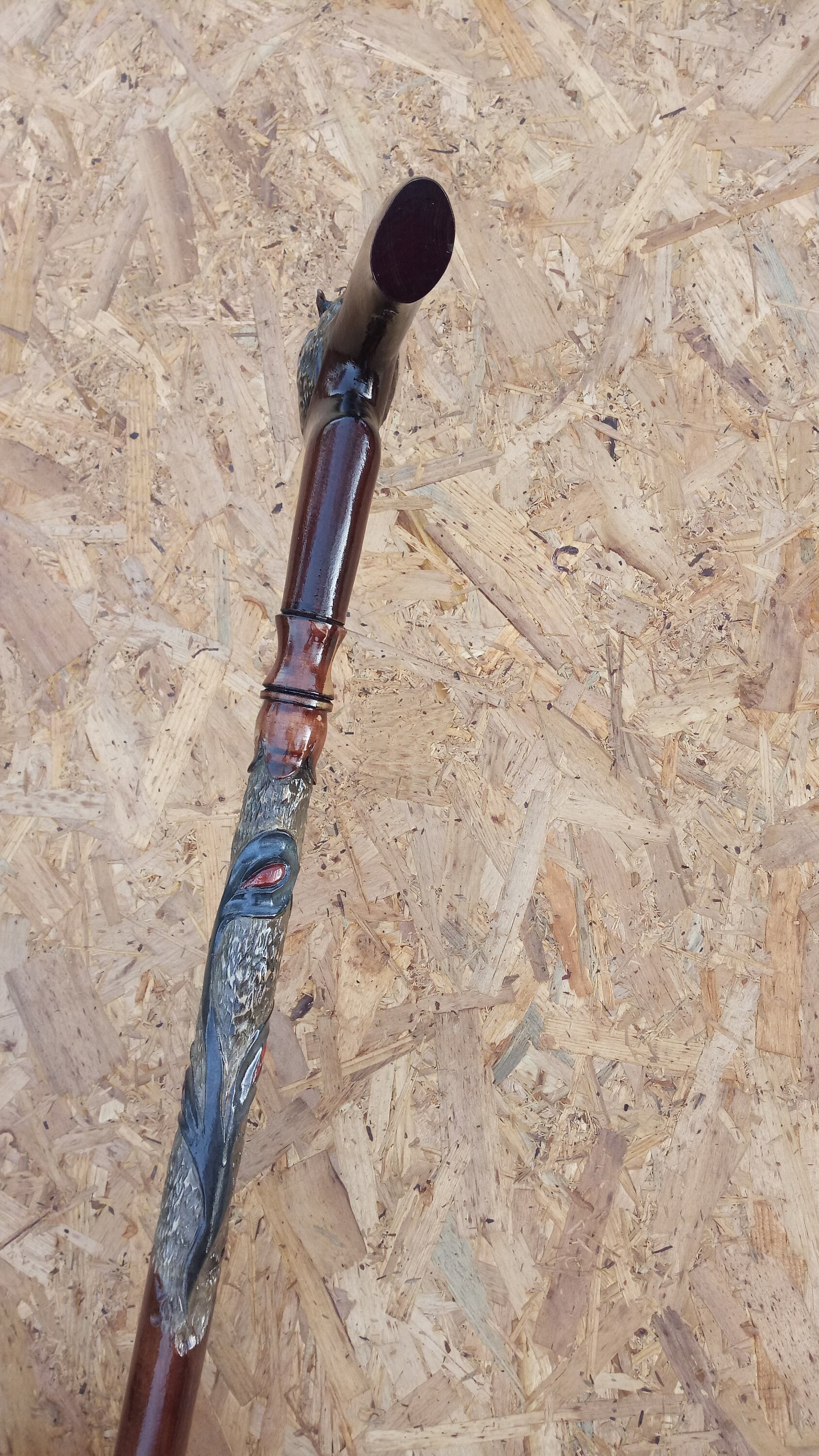 Owl Walking Sticks Wood Walking Cane Raven Walking Stick Owl - Etsy