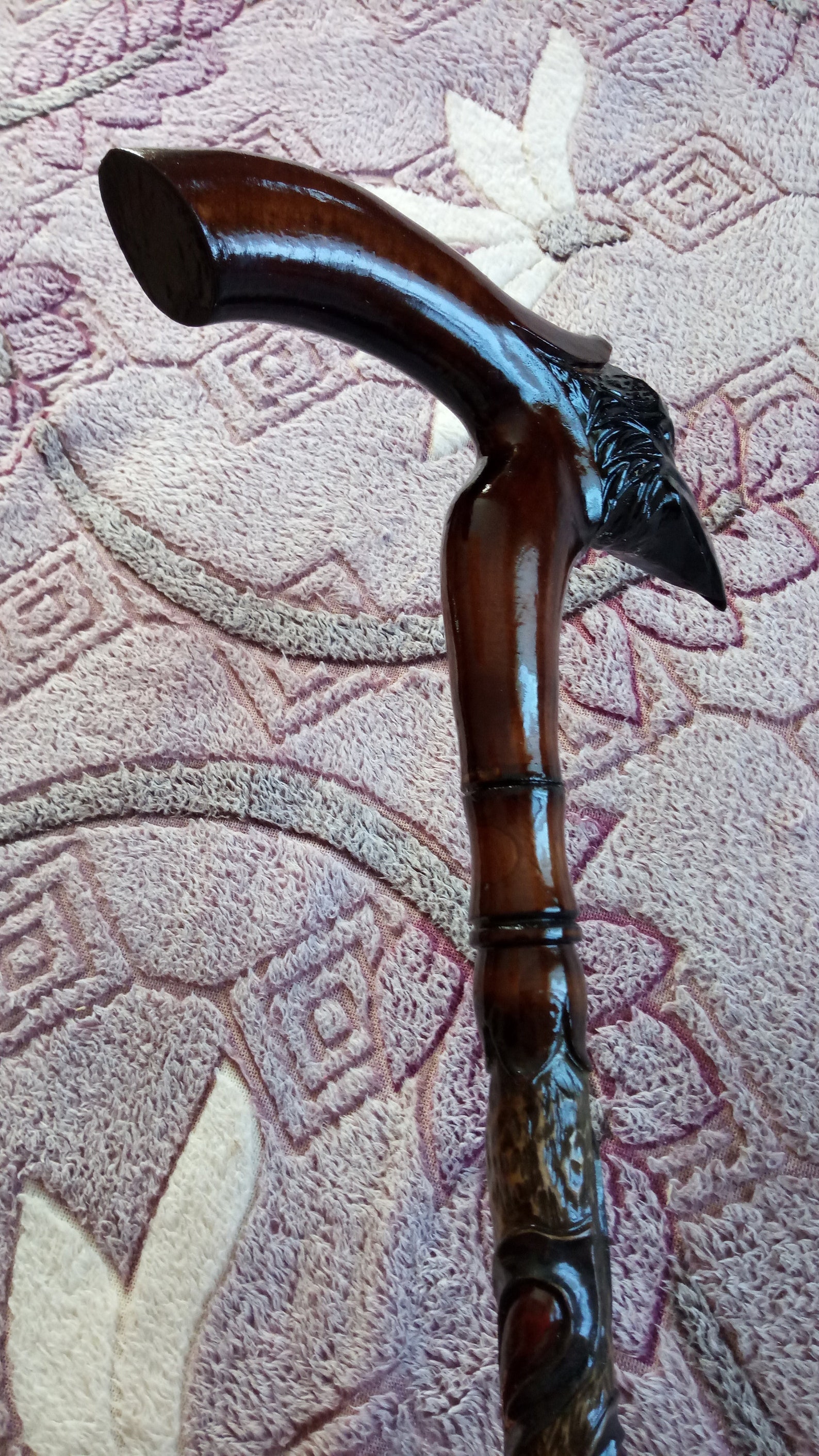 Raven Walking Sticks Wood Walking Cane Raven Walking Stick Corbie ...