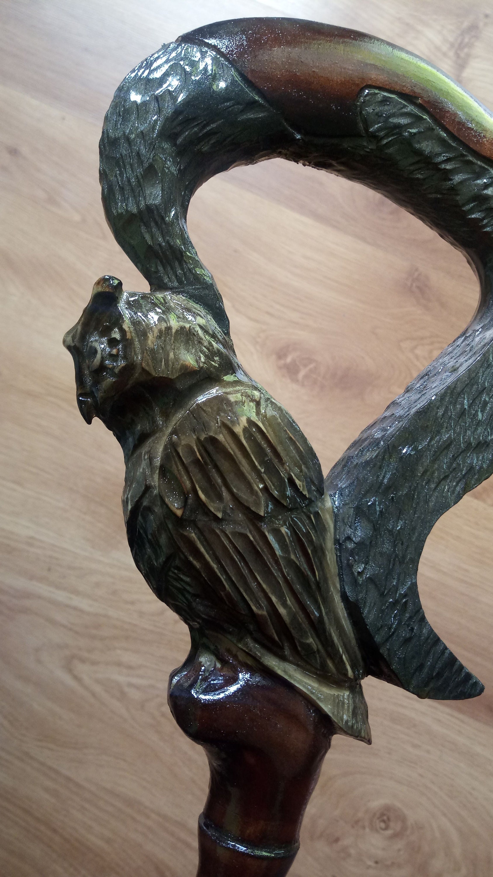 Raven Walking Cane Raven Black Walking Stick Owl Walking Cane - Etsy