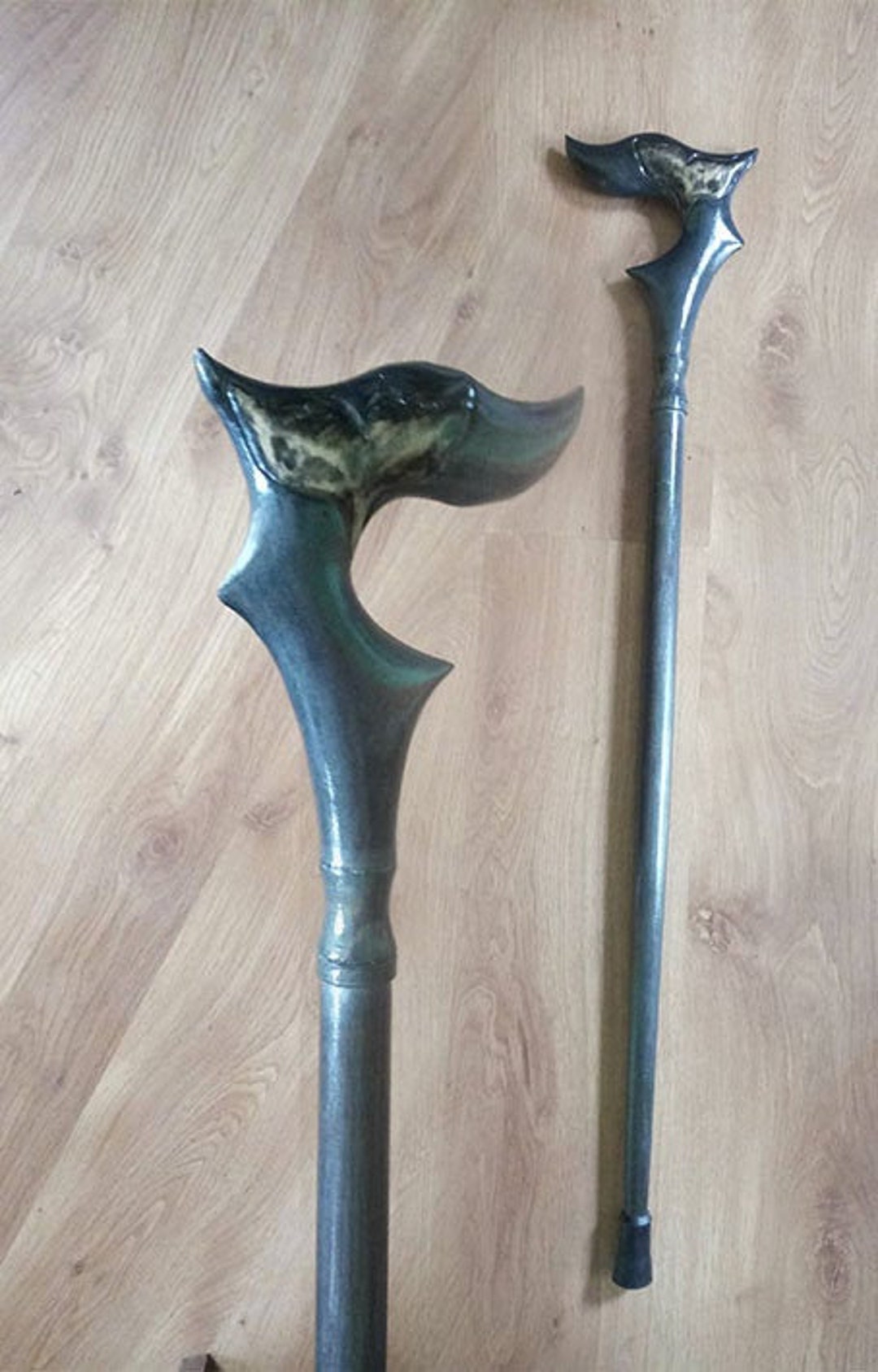 Walking Cane for Women and Man. Walking Stick Whale Tail Hand Carved ...