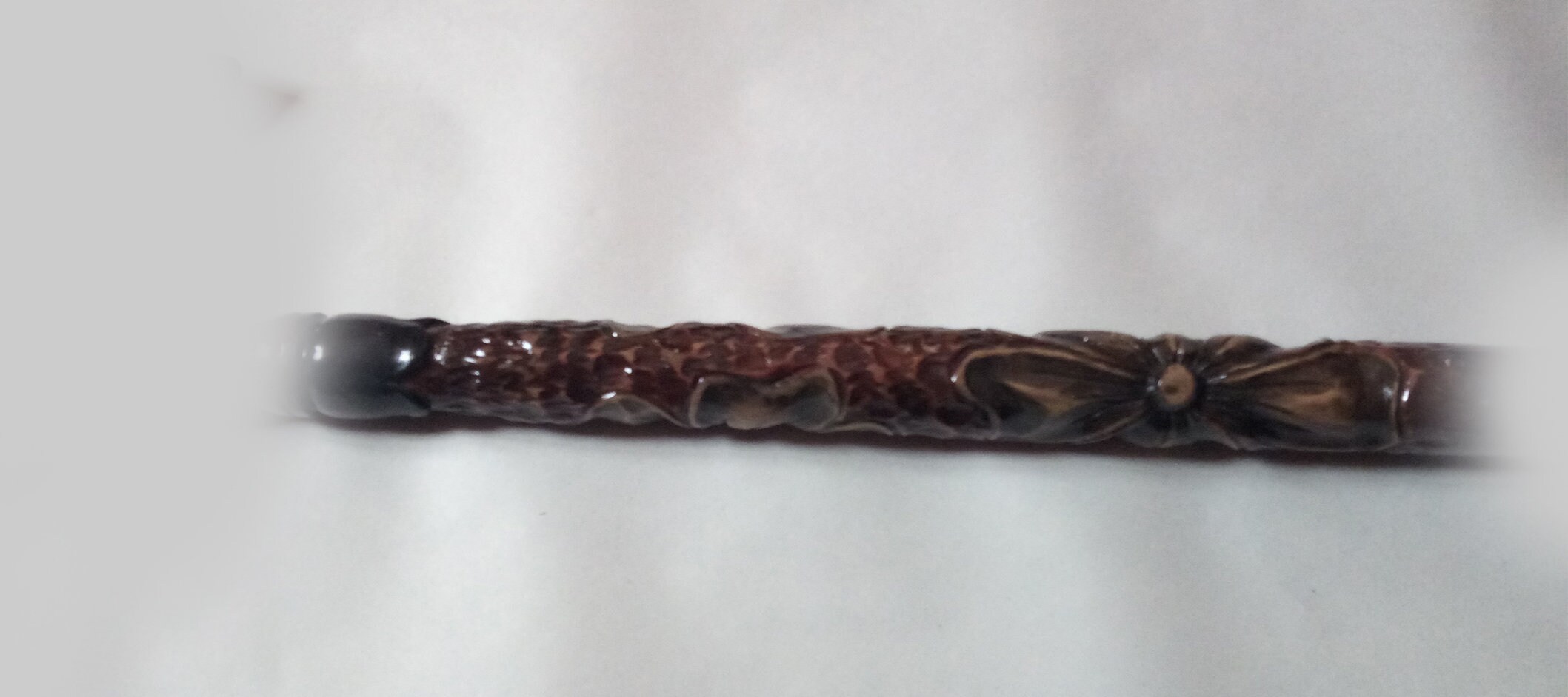 Wooden cane wolf Carved handle and staff Wood walking stick | Etsy