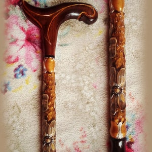 Handmade Cane for Women Hand Carved Walking Cane Hiking Stick Custom ...