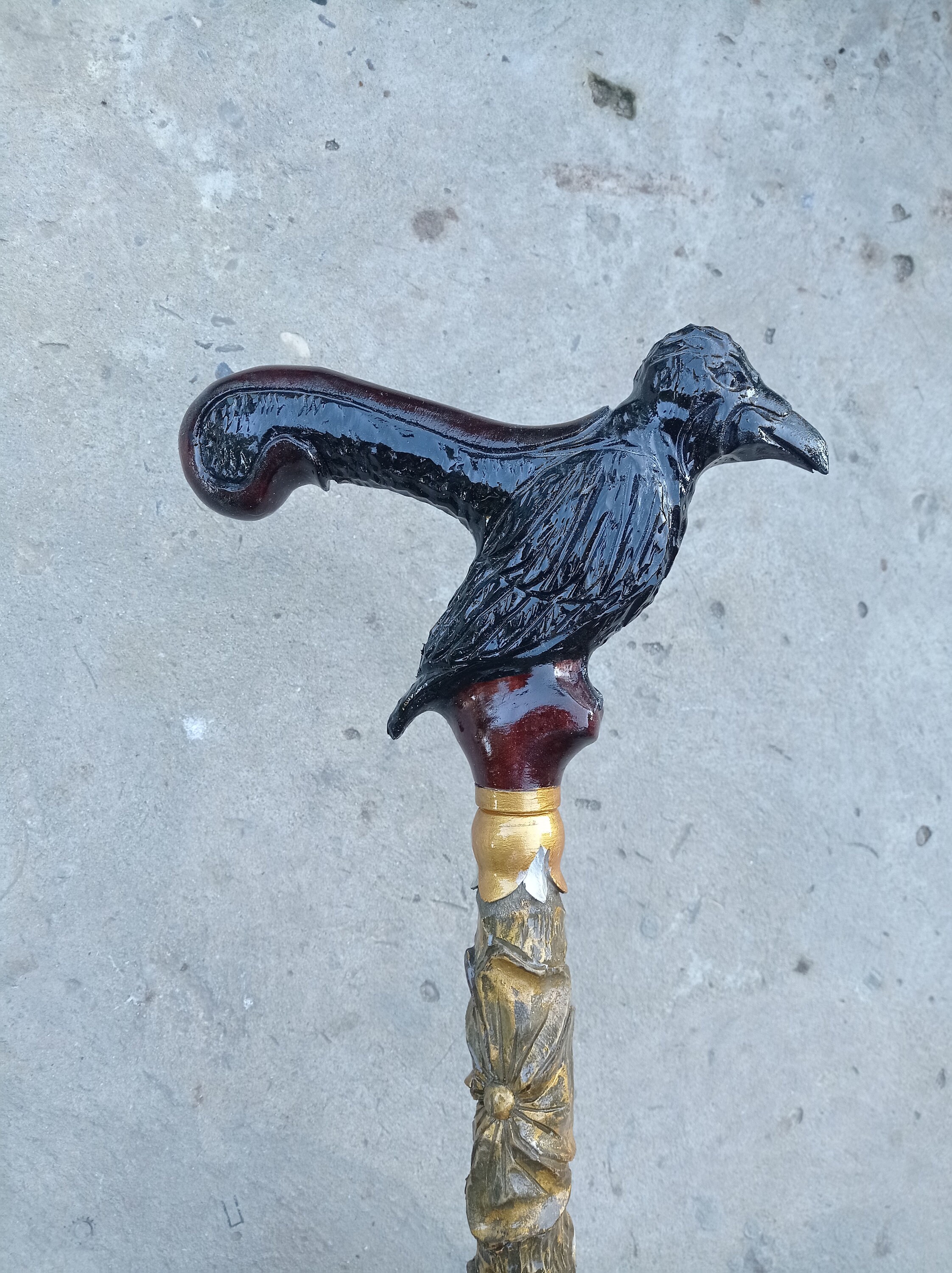 Raven Walking Cane Raven Black Walking Stick Raven Walking | Etsy