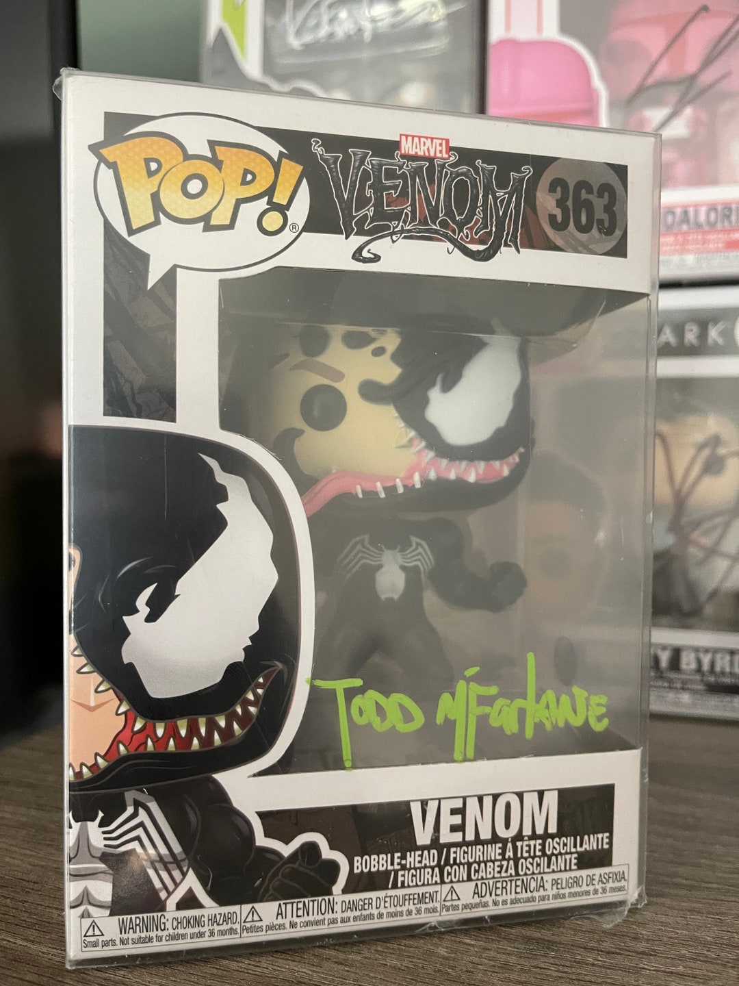 Funko Pop Marvel: Venom 363 Autographed by Todd Mcfarlane - Etsy