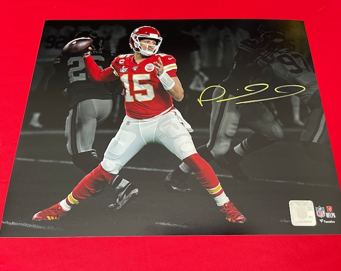 Patrick Mahomes Autographed Kansas City Chiefs Photo - Etsy