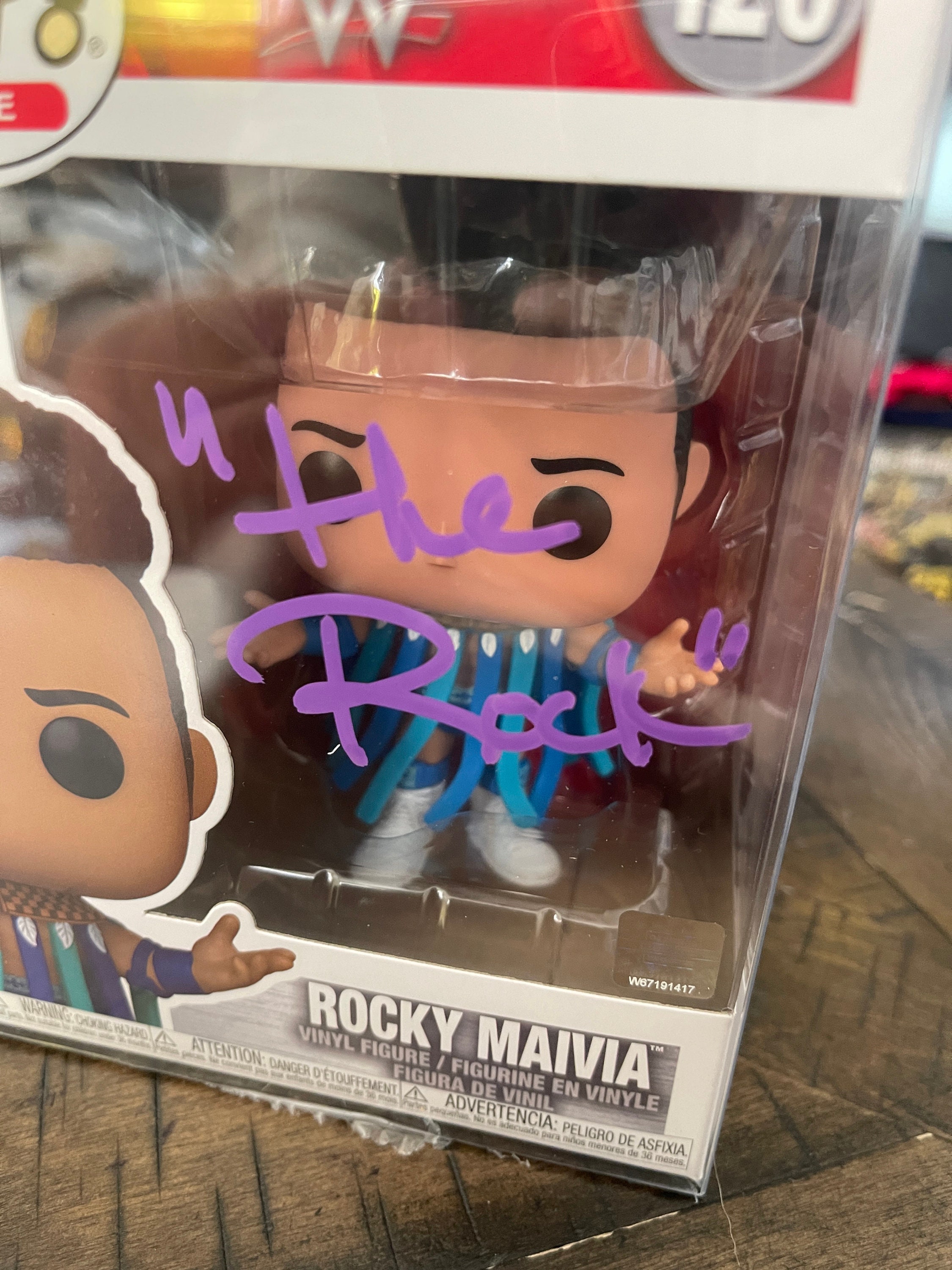 The Rock Funko Pop 120 Dwayne Johnson Signed the Rock Certified ...