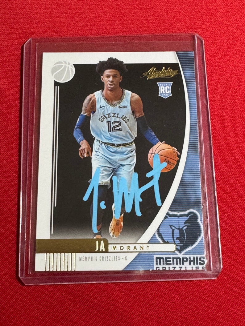 Ja Morant Autographed Panini Rookie Card Memphis Grizzlies - Etsy