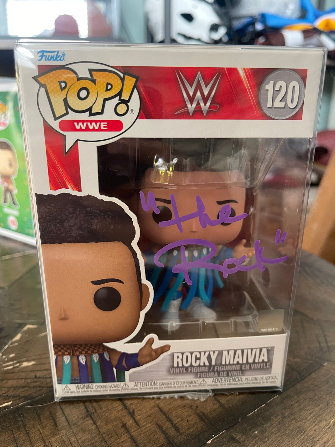 The Rock Funko Pop 120 Dwayne Johnson Signed the Rock Certified ...