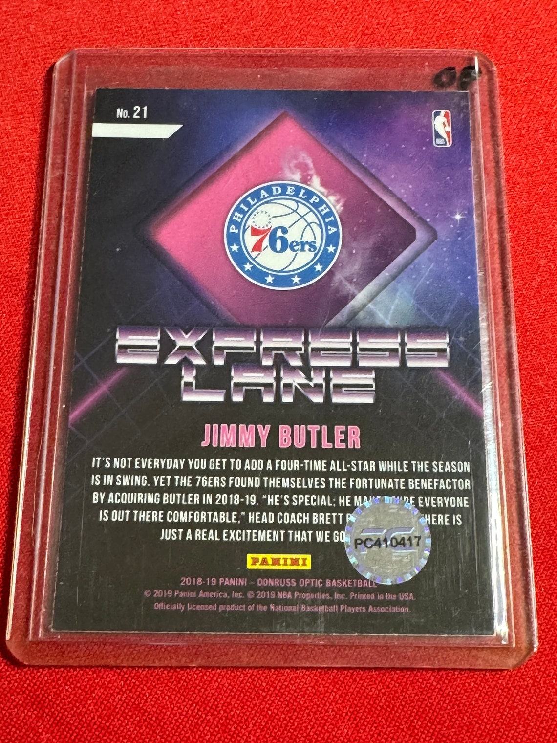 Jimmy Butler Autographed Panini Basketball Card Philadelphia 76ers - Etsy