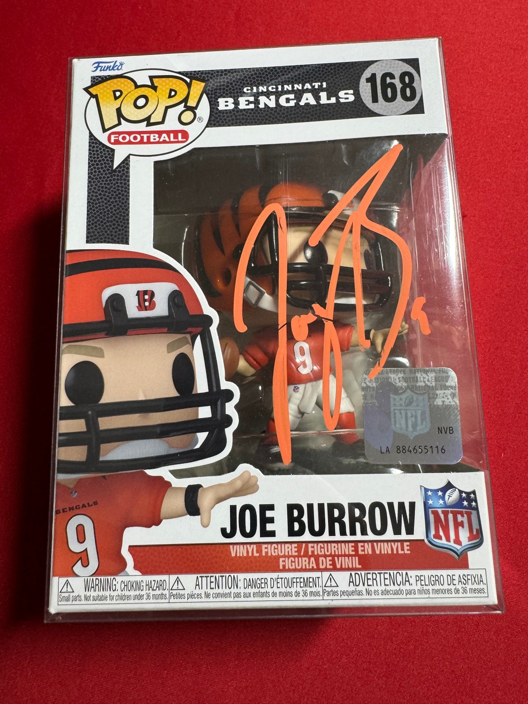 Joe Burrow Autographed Funko Pop Cincinnati Bengals - Etsy