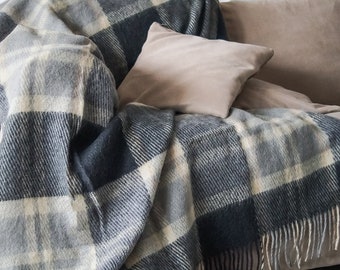 Wool plaid blanket | Etsy