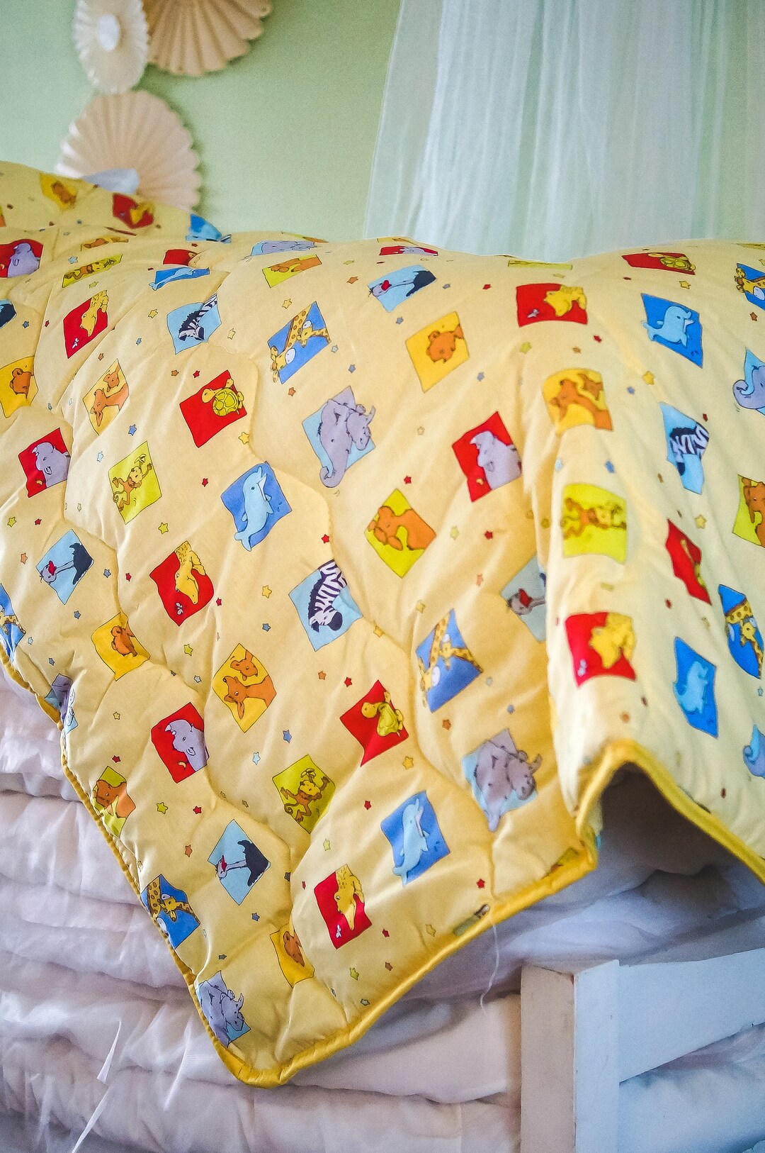Yellow Quilt Baby Blanket, Wool Blanket Kids, Throw Blanket, Outdoor ...