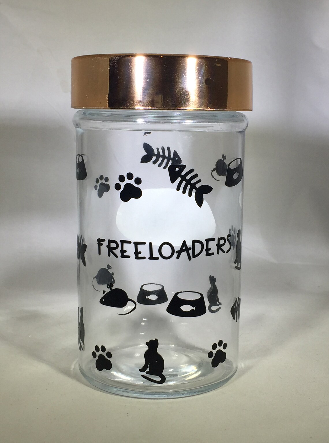 Personalized Cat Treat Jar: Glass Container With Window Lid - Etsy