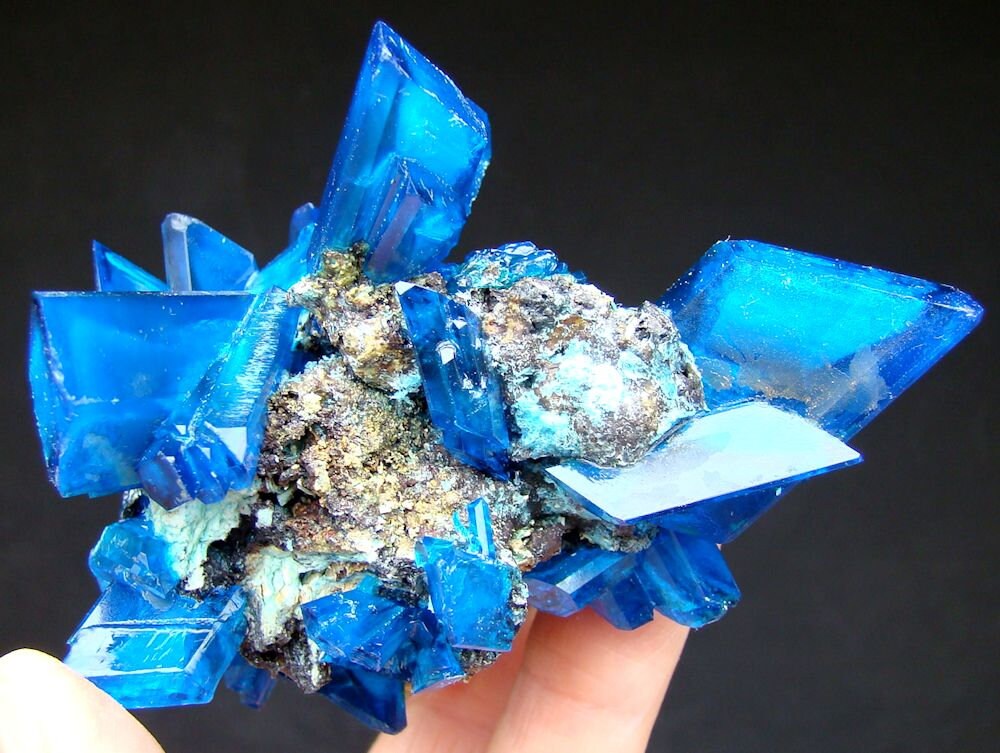 Large & Nice TOP Luster Electric Blue CHALCANTHITE Crystals | Etsy