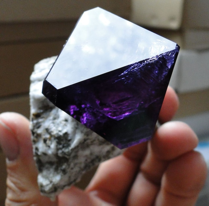 Amazing Nice TOP Luster Deep Purple ALUNITE Crystal on - Etsy