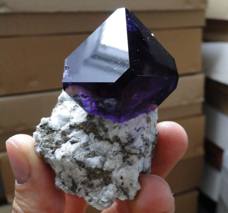 Amazing Nice TOP Luster Deep Purple ALUNITE Crystal on - Etsy