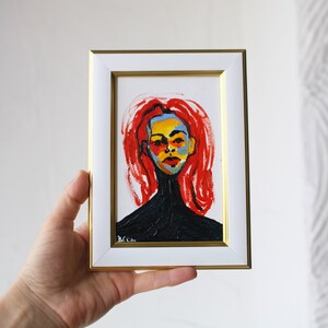 Portrait Original Faceless Oil Painting Original Framed No Face Art ...