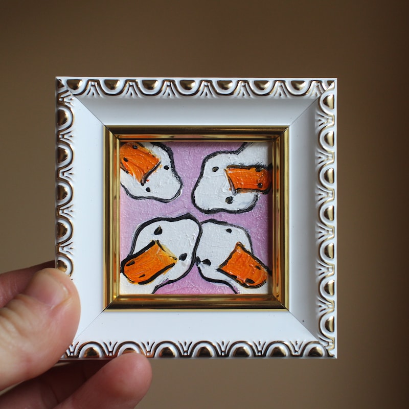 Goose Small Oil Painting - Etsy UK