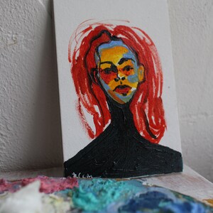 Portrait Original Faceless Oil Painting Original Framed No Face Art ...